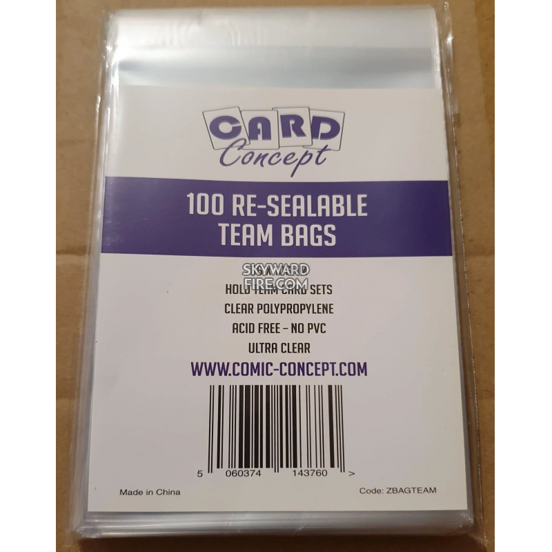 Card Concept Resealable Team bags 86 x 114mm